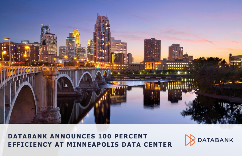 DataBank Announces 100 Percent Efficiency at Minneapolis Data Center - JSA